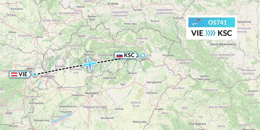 OS741 Flight Status Austrian Airlines: Vienna to Kosice (AUA741)
