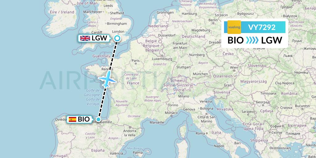 VY7292 Flight Status Vueling: Bilbao to London (VLG7292)