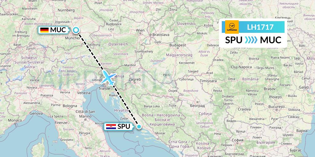 LH1717 Flight Status Lufthansa: Split to Munich (DLH1717)