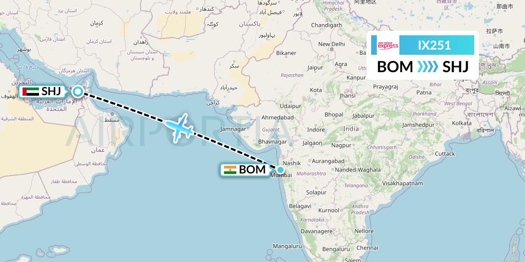 IX251 Flight Status Air India Express: Mumbai to Sharjah (AXB251)