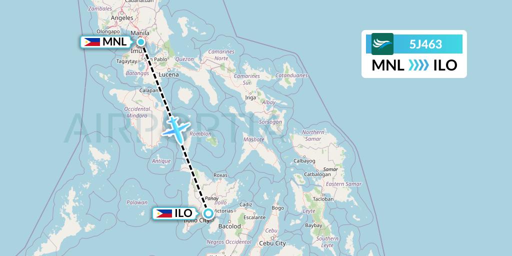 5J463 Flight Status CEBU Pacific Air: Manila to Iloilo (CEB463)