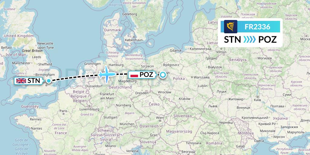 FR2336 Flight Status Ryanair: London to Poznan (RYR2336)