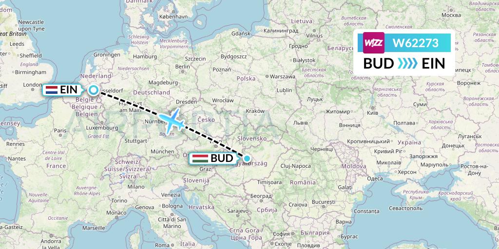 W62273 Flight Status Wizz Air: Budapest to Eindhoven (WZZ2273)