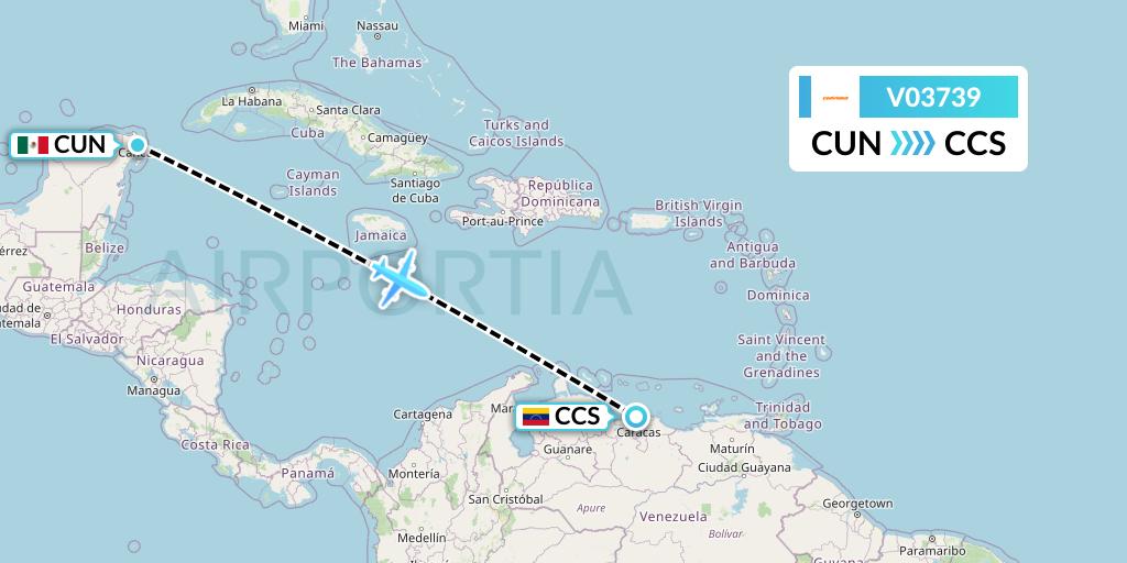 V03739 Flight Status Conviasa: Cancun to Caracas (VCV3739)
