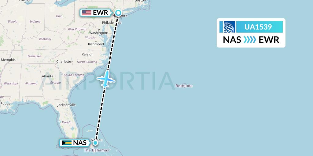 UA1539 Flight Status United Airlines: Nassau to New York (UAL1539)