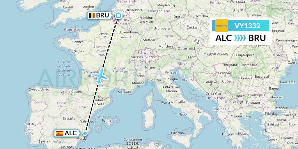 VY1332 Flight Status Vueling: Alicante to Brussels (VLG1332)