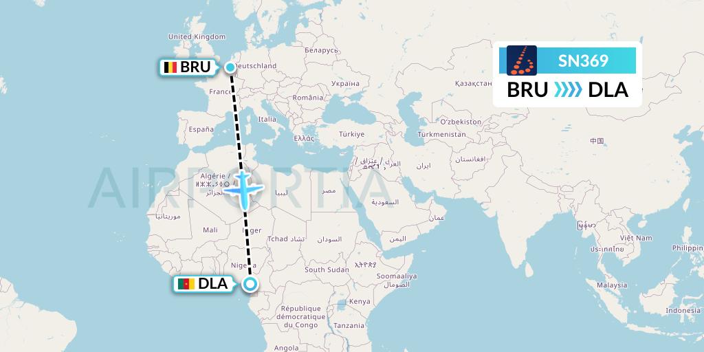 SN369 Flight Status Brussels Airlines: Brussels to Douala (BEL369)