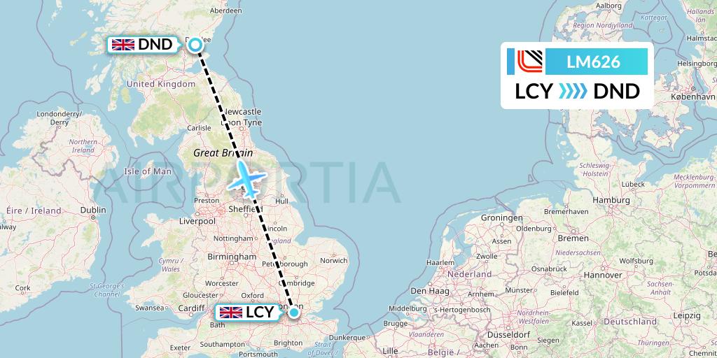 LM626 Flight Status Loganair: London to Dundee (LOG626)