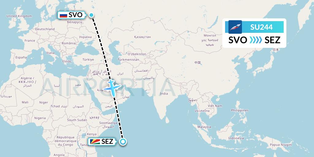 SU244 Flight Status Aeroflot: Moscow to Victoria (AFL244)