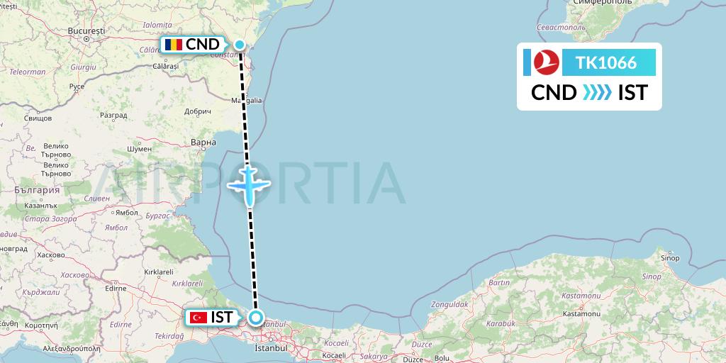 TK1066 Flight Status Turkish Airlines: Constanta to Istanbul (THY1066)