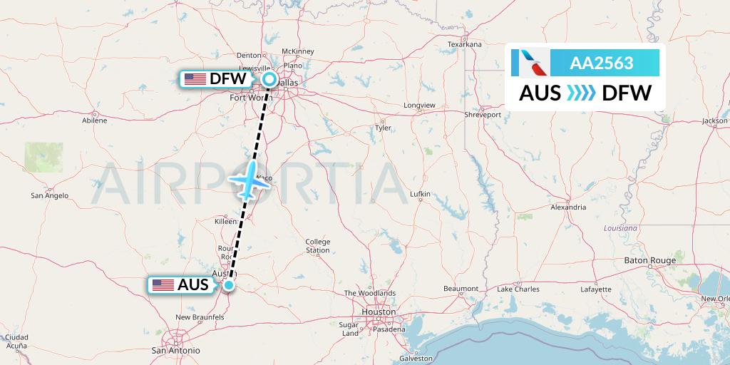 AA2563 Flight Status American Airlines: Austin to Dallas (AAL2563)