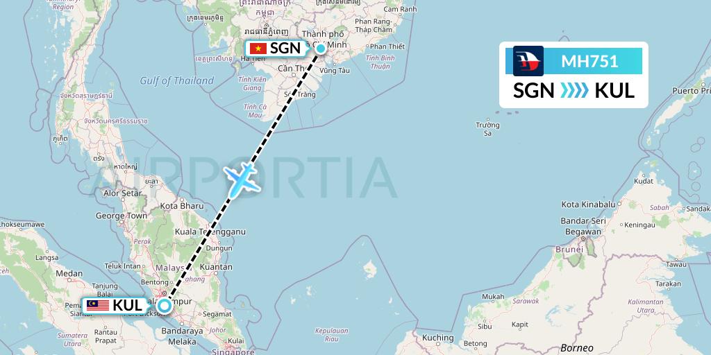MH751 Flight Status Malaysia Airlines: Ho Chi Minh City to Kuala Lumpur ...