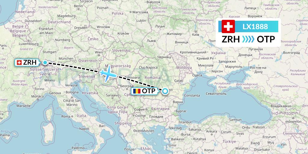 LX1888 Flight Status Swiss: Zurich to Bucharest (SWR1888)