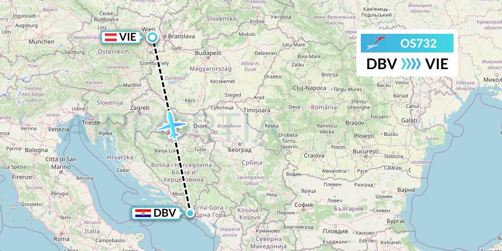 OS732 Flight Status Austrian Airlines: Dubrovnik to Vienna (AUA732)