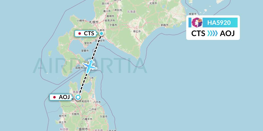 HA5920 Flight Status Hawaiian Airlines: Sapporo to Aomori (HAL5920)