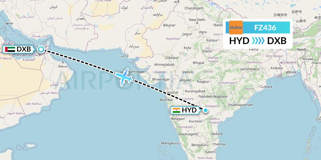 FZ436 Flight Status FlyDubai: Hyderabad to Dubai (FDB436)