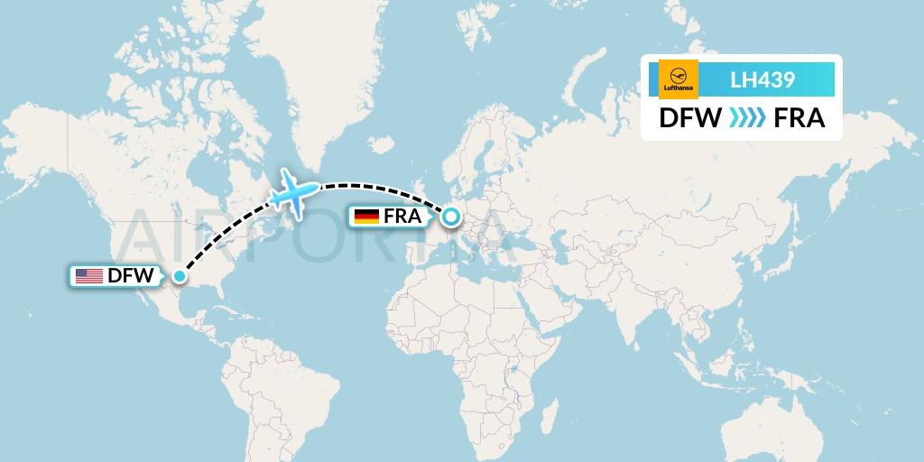 LH439 Flight Status Lufthansa: Dallas to Frankfurt (DLH439)