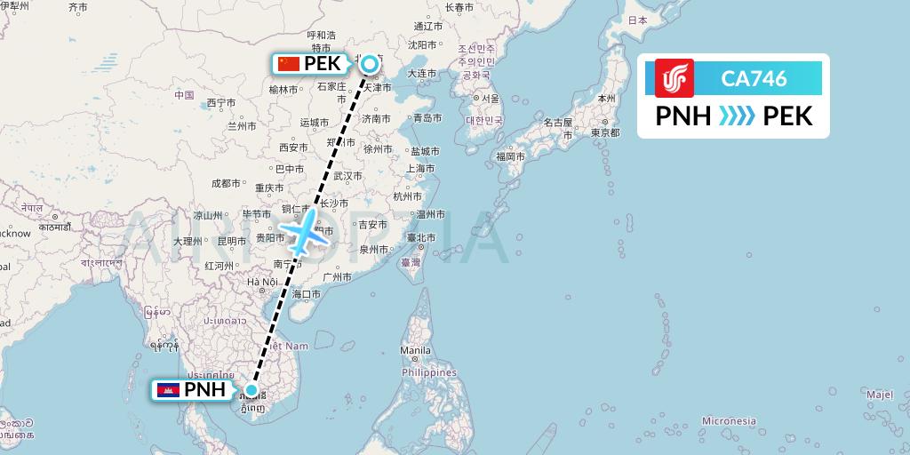 CA746 Flight Status Air China: Phnom Penh to Beijing (CCA746)