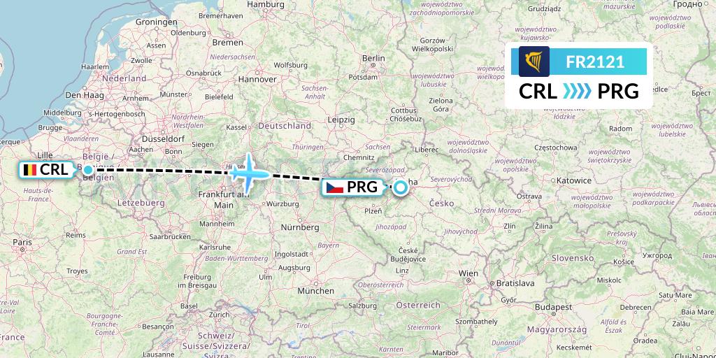 FR2121 Flight Status Ryanair: Brussels to Prague (RYR2121)
