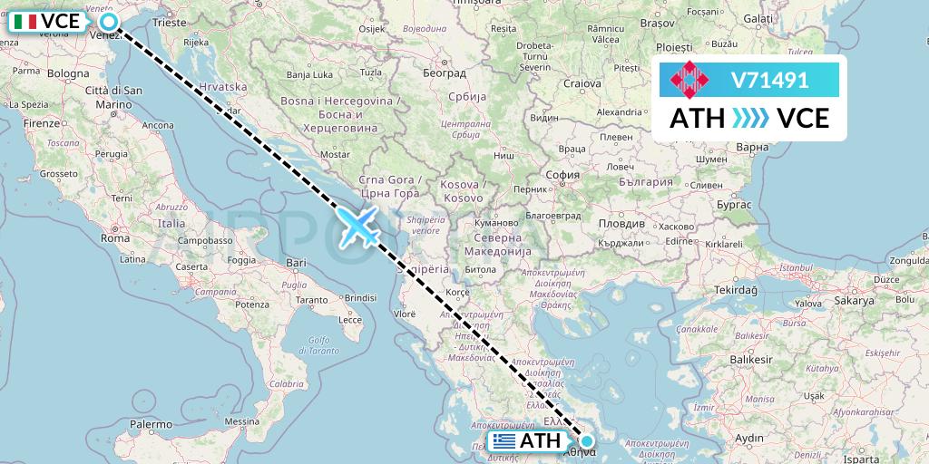 V71491 Flight Status Volotea: Athens to Venice (VOE1491)