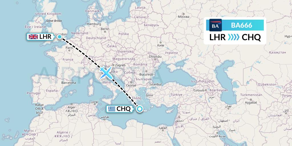 BA666 Flight Status British Airways: London to Chania (BAW666)