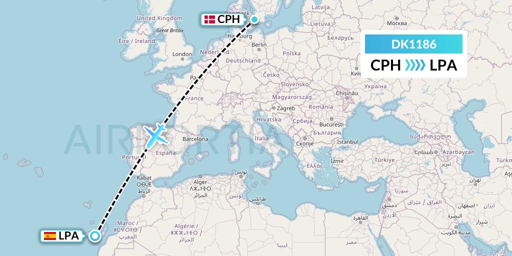 DK1186 Flight Status Thomas Cook Airlines Scandinavia: Copenhagen to ...