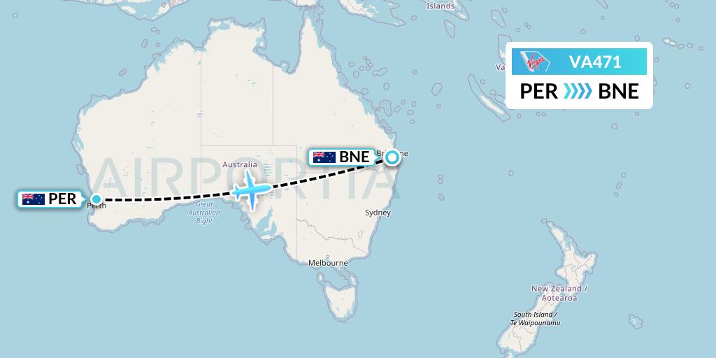 VA471 Flight Status Virgin Australia: Perth to Brisbane (VOZ471)