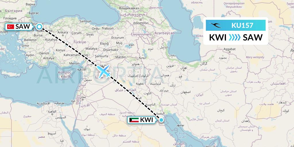 KU157 Flight Status Kuwait Airways: Kuwait City to Istanbul (KAC157)