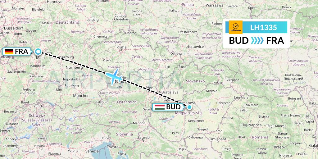 LH1335 Flight Status Lufthansa: Budapest to Frankfurt (DLH1335)