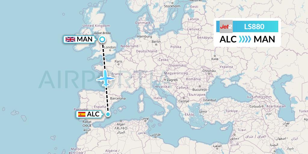 LS880 Flight Status Jet2: Alicante to Manchester (EXS880)