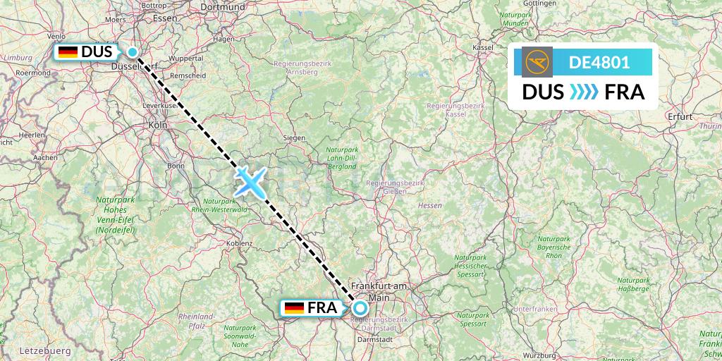 DE4801 Flight Status Condor: Dusseldorf to Frankfurt (CFG4801)