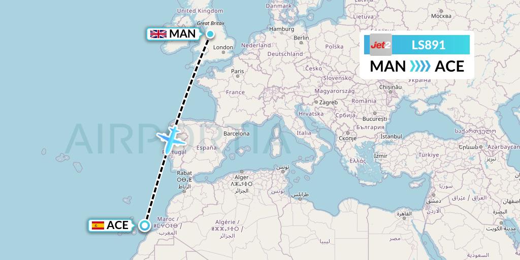 LS891 Flight Status Jet2: Manchester to Lanzarote (EXS891)