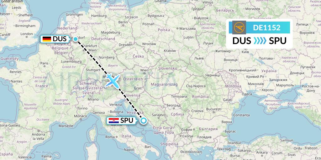 DE1152 Flight Status Condor: Dusseldorf to Split (CFG1152)