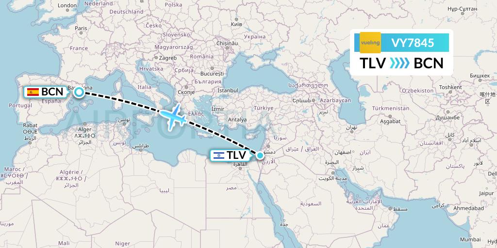 VY7845 - Incident: Vueling A320 at Tel Aviv on Jul 26th 2023