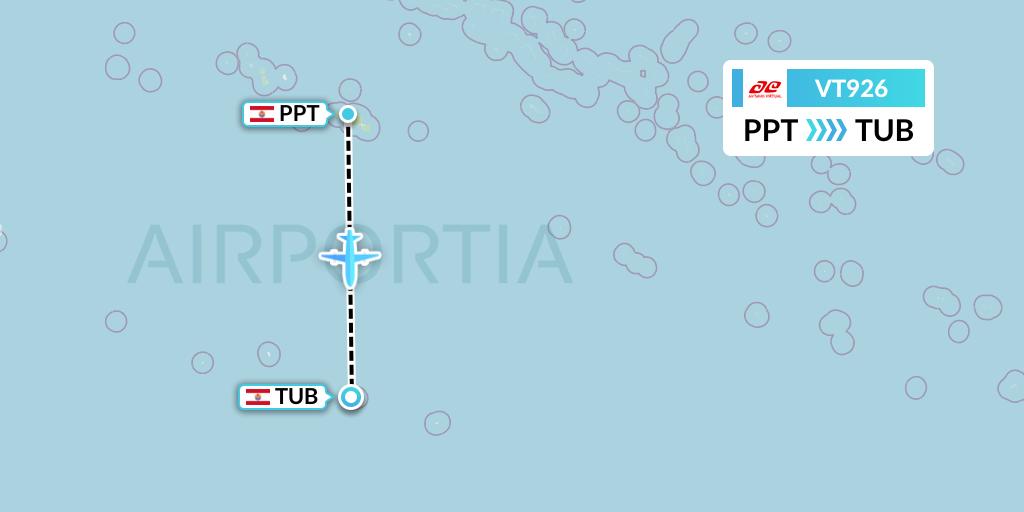 VT926 Flight Status Air Tahiti: Papeete to French Polynesia (VTA926)