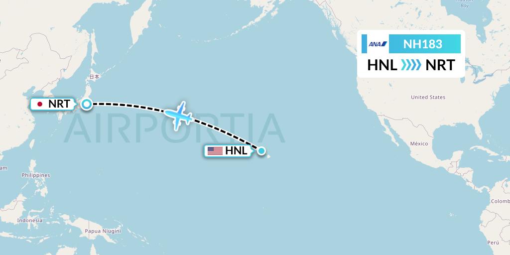 NH183 Flight Status All Nippon Airways: Honolulu to Tokyo (ANA183)