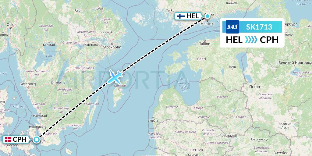 SK1713 Flight Status SAS: Helsinki to Copenhagen (SAS1713)