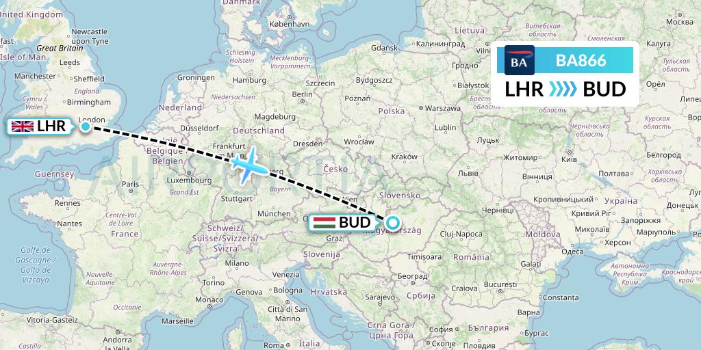 BA866 Flight Status British Airways: London to Budapest (BAW866)
