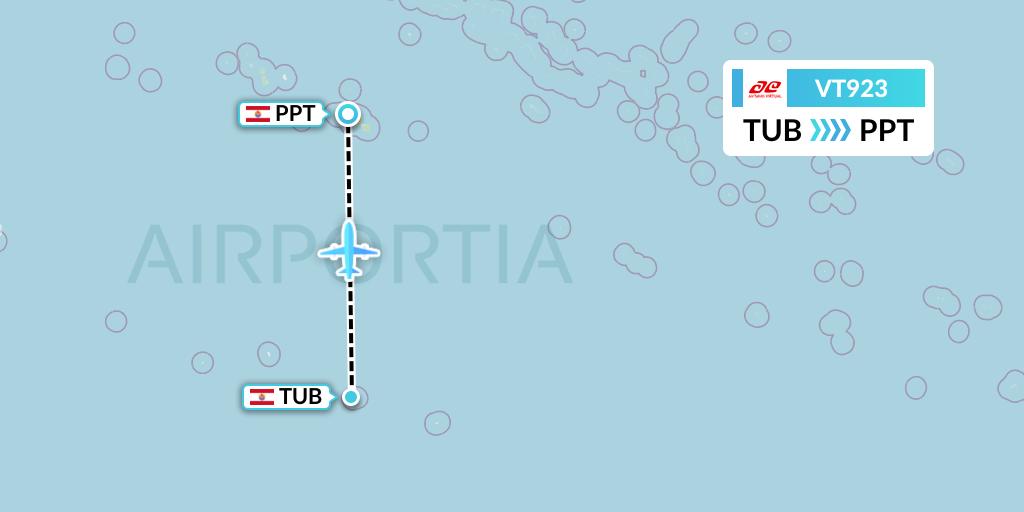 VT923 Flight Status Air Tahiti: French Polynesia to Papeete (VTA923)