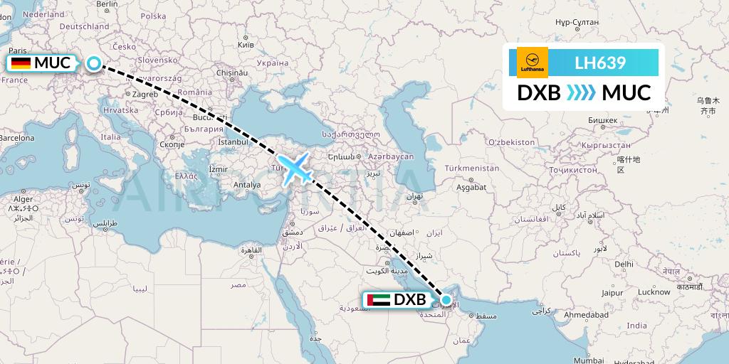 LH639 Flight Status Lufthansa: Dubai to Munich (DLH639)