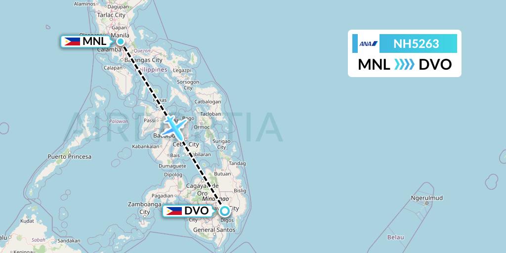 NH5263 Flight Status All Nippon Airways: Manila to Davao City (ANA5263)