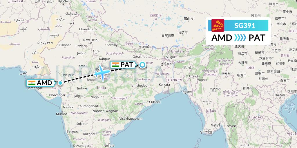 SG391 - Report: Spicejet B738 near Patna on Nov 17th 2021