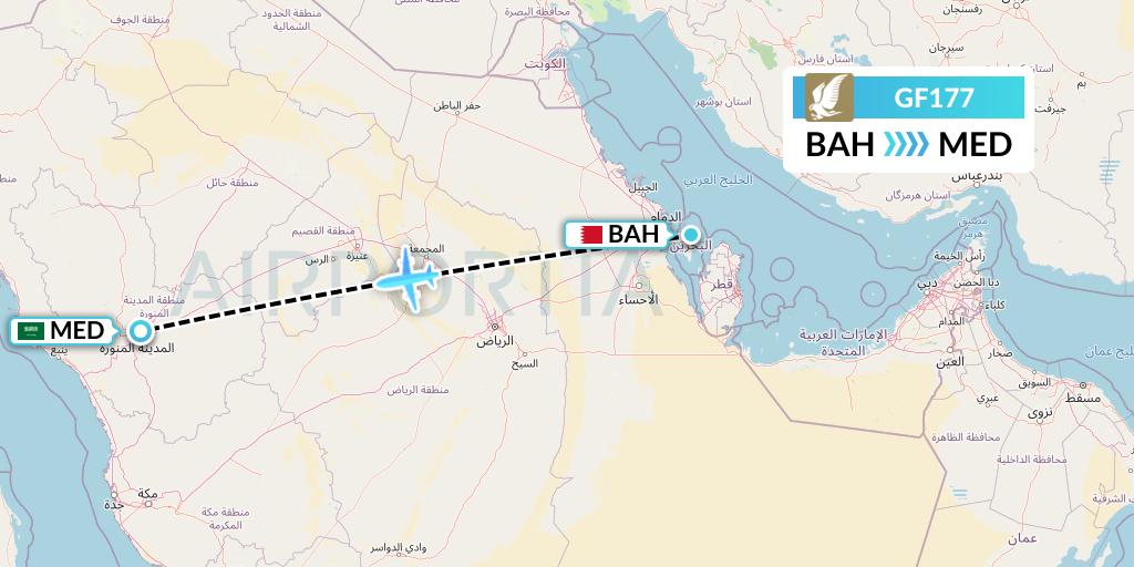 GF177 Flight Status Gulf Air: Bahrain to Medina (GFA177)