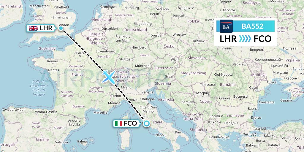 BA552 Flight Status British Airways: London to Rome (BAW552)