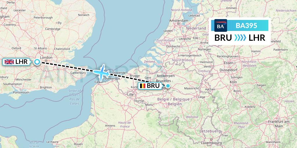 BA395 Flight Status British Airways: Brussels to London (BAW395)
