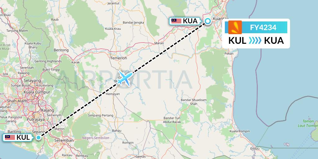 FY4234 Flight Status Firefly: Kuala Lumpur to Kuantan (FFM4234)
