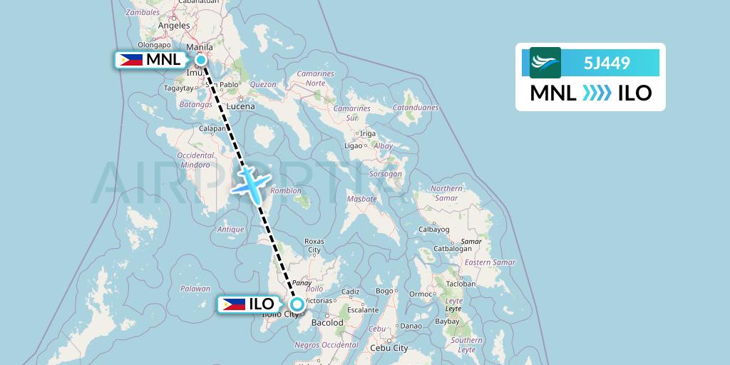 5J449 Flight Status CEBU Pacific Air: Manila to Iloilo (CEB449)