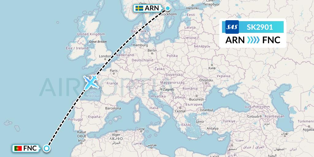 SK2901 - Incident: SAS A20N at Funchal on Jan 6th 2024