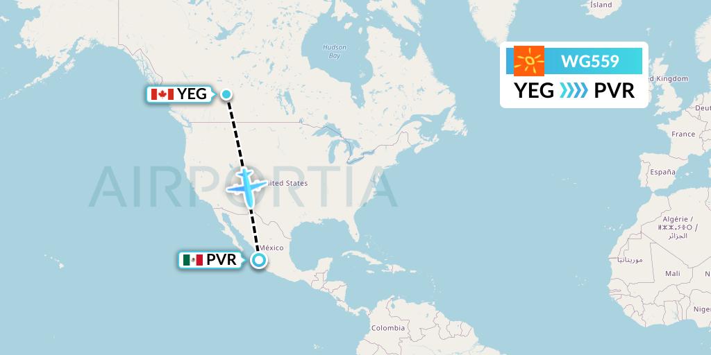 WG559 Flight Status Sunwing Airlines: Edmonton to Puerto Vallarta (SWG559)