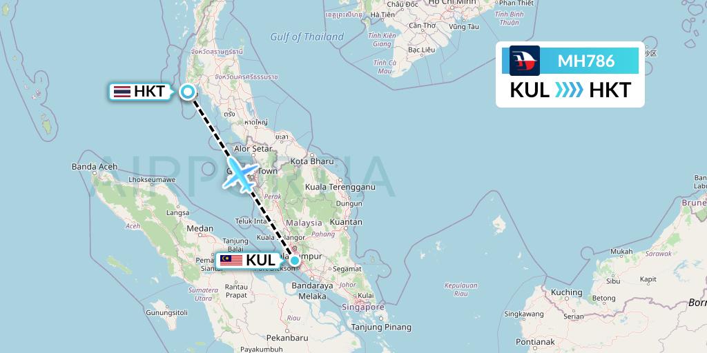 MH786 Flight Status Malaysia Airlines: Kuala Lumpur to Phuket (MAS786)